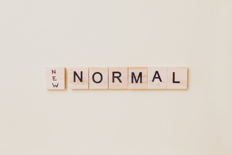 New Normal Background Text on Light Background Stock Photo - Image of ...