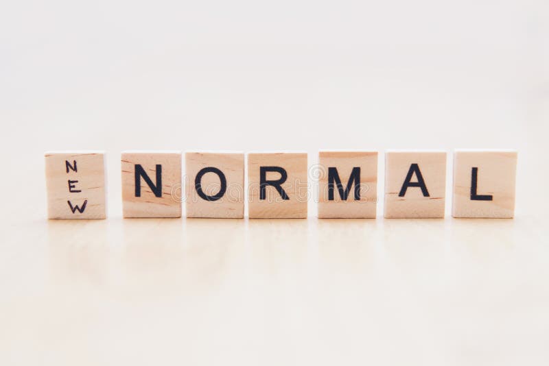 New Normal Background Text on Light Background Stock Photo - Image of ...
