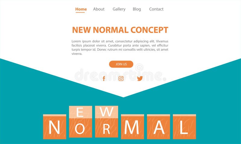 New Normal Concept Element Design for Web Banner Stock Vector ...