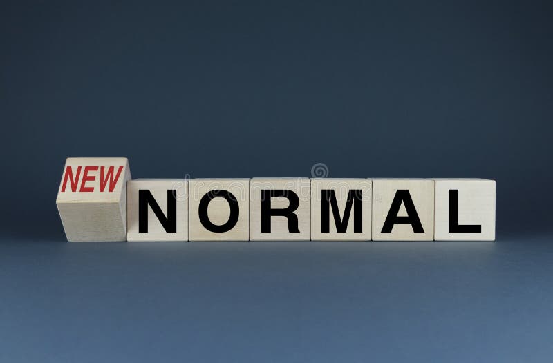 New Normal. Cubes Form the Words New Normal Stock Photo - Image of ...