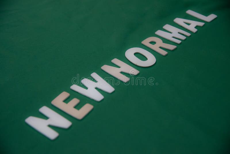 New Normal on Green Background Stock Image - Image of conceptual, open ...