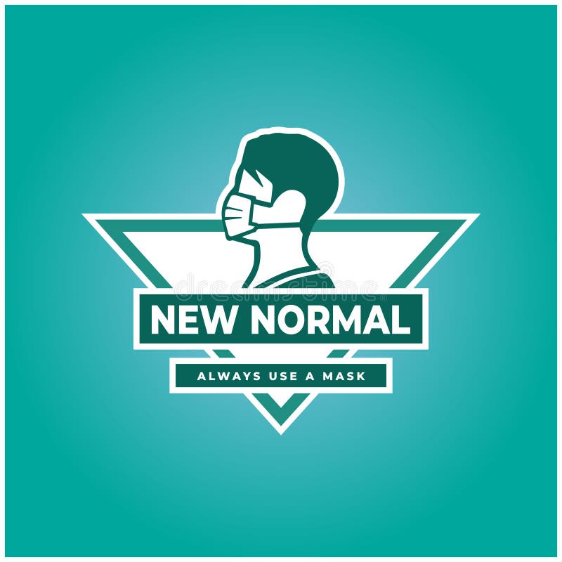 New Normal Icon Illustration. Face Mask Icon Stock Vector ...