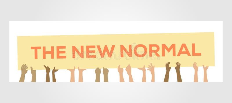 New Normal Illustration Background after Covid 19 Pandemic Vector ...