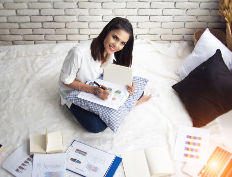 New Normal Lady,working from Home Stock Photo - Image of businesswoman ...