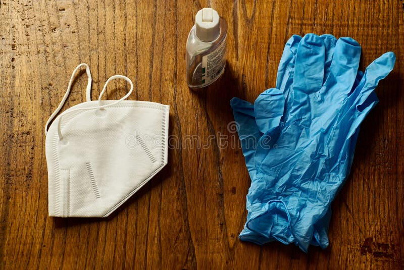 New Normal. Objects of Everyday Life after the Coronavirus. on Wooden ...