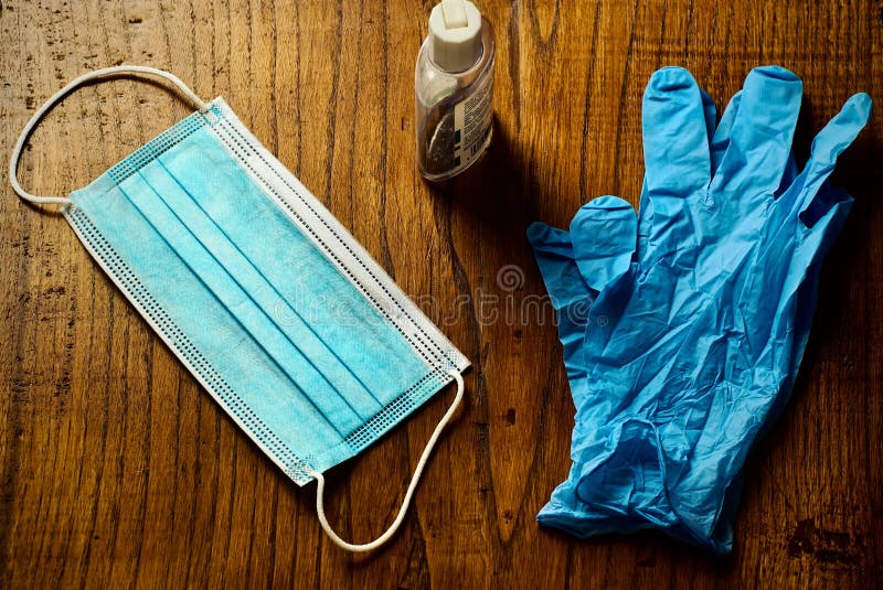 New Normal. Objects of Everyday Life after the Coronavirus. on Wooden ...