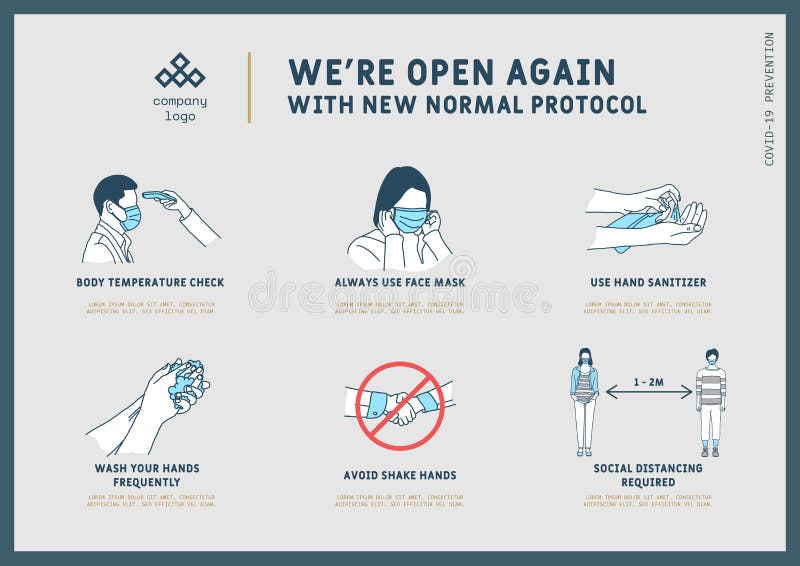 Poster of New Normal Pandemic Protocol Guide, Coronavirus Outbreak Tips ...