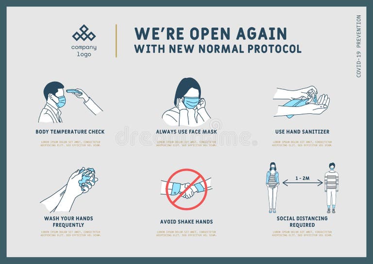 Poster of New Normal Pandemic Protocol Guide, Coronavirus Outbreak Tips ...