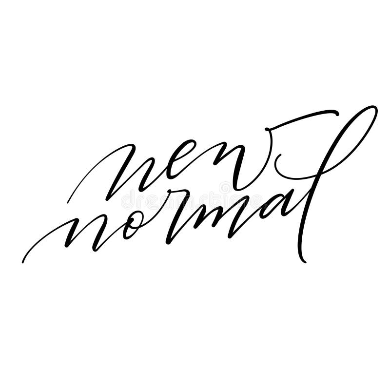 New Normal Phrase,quote Script Calligraphy Typography Design Stock ...