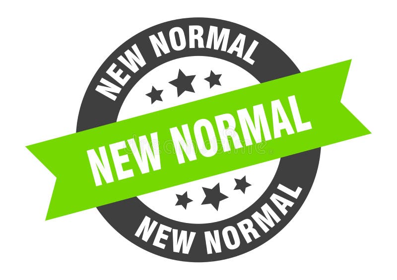 New Normal Sign. New Normal Round Ribbon Sticker Stock Vector ...