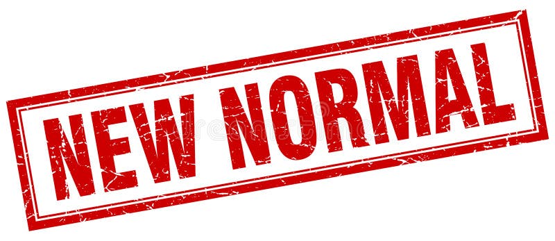 New normal stamp stock vector. Illustration of label - 124944220