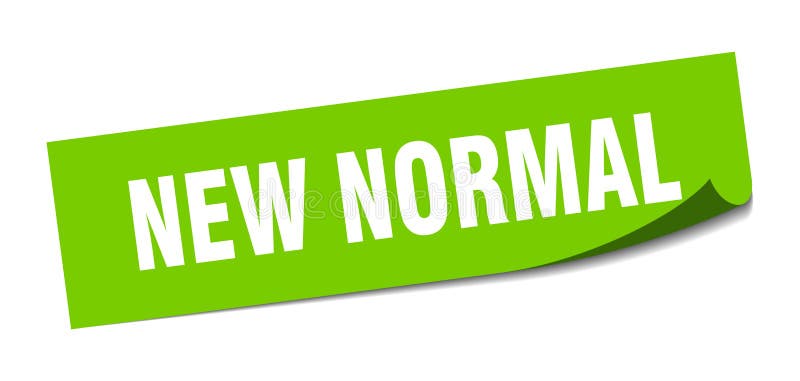 New normal sticker stock vector. Illustration of isolated - 120385598