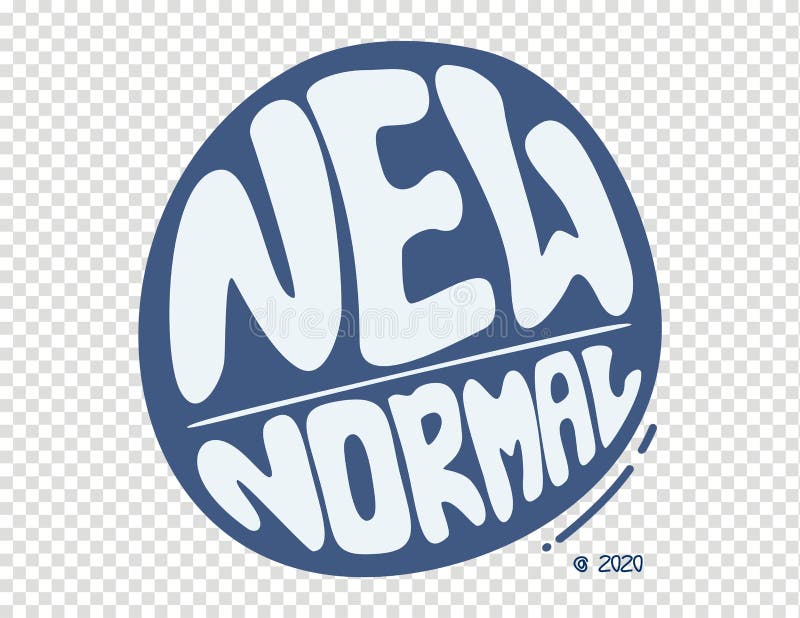 New Normal Tagline Typography Vector Illustrations Stock Vector ...