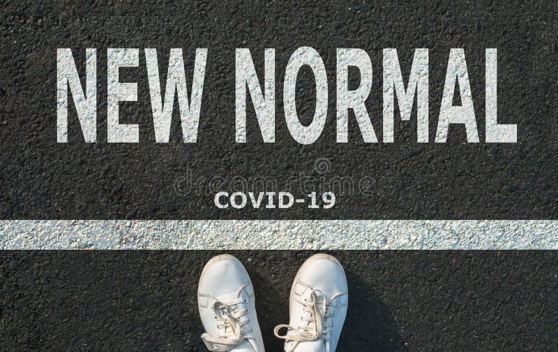 New normal text on road stock image. Image of risk, text - 189473005