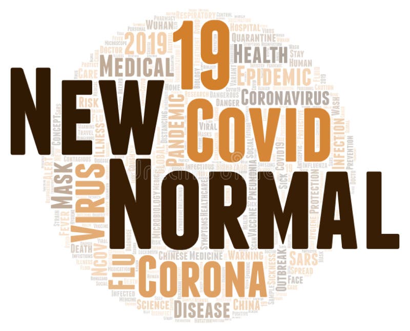 New Normal Word Cloud Concept on White Background Stock Illustration ...
