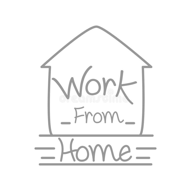 New Normal, Work from Home, after Coronavirus, Hand Made Line Style ...