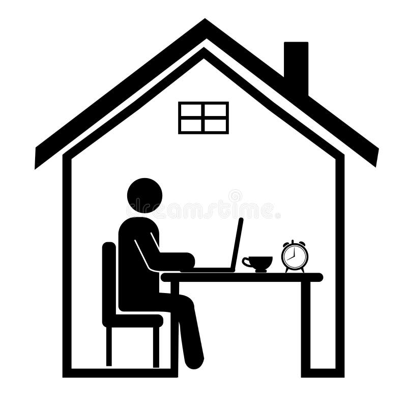 New Normal, Work from Home. Professional Working on Computer at Home ...
