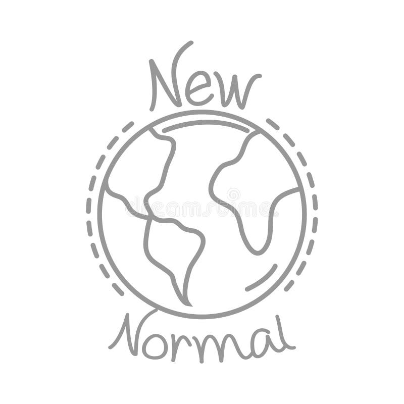 New Normal, World after Coronavirus, Hand Made Line Style Stock Vector ...
