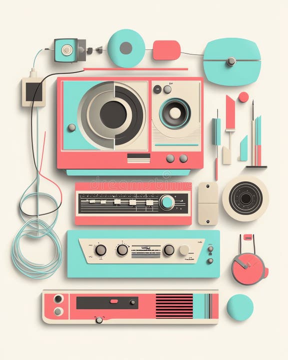 The New Nostalgia, Flat Design Vector Art Stock Illustration ...