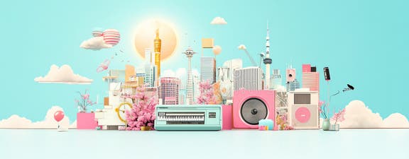 The New Nostalgia, Flat Design Vector Art Stock Illustration ...