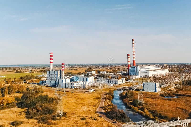 New Nuclear Power Plant. View of Power Plant Stock Image - Image of ...