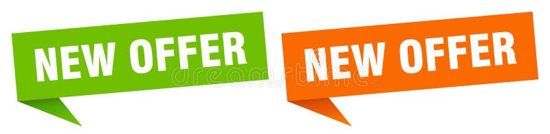 New Offer Banner. New Offer Speech Bubble Label Set Stock Vector ...
