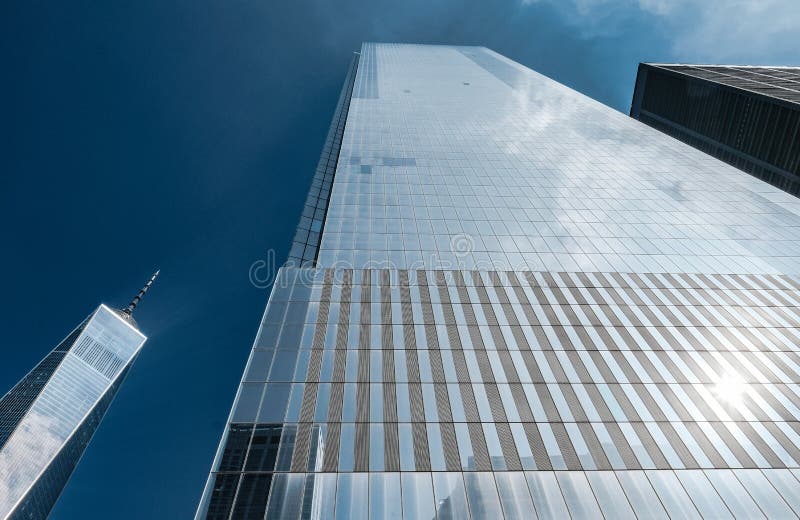 New Office Blocks Seen at the Site of Ground Zero, New York. Stock ...