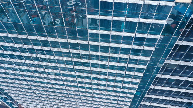 A New Office Building Under Construction with a Glass Facade Stock ...