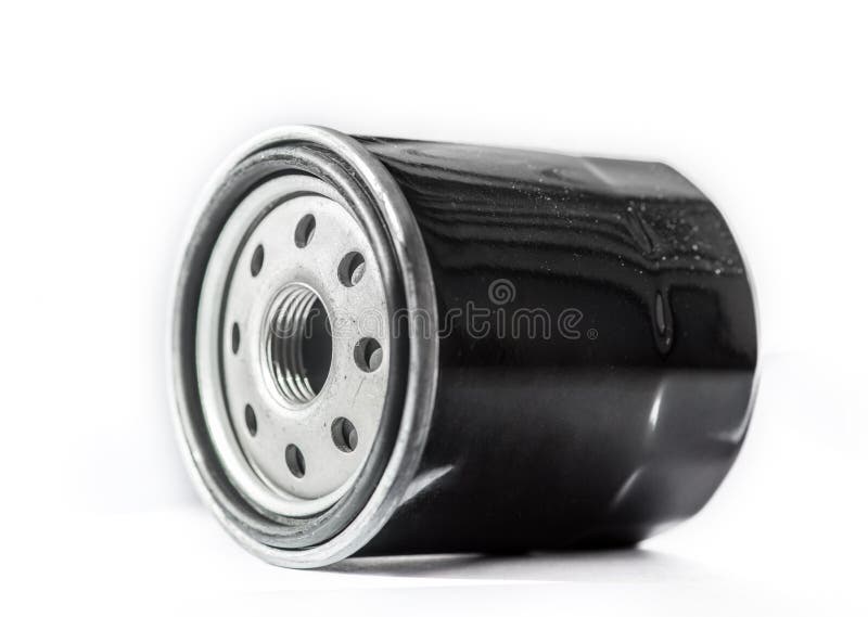 New Oil Filter Car Isolated on White Background Stock Photo - Image of ...