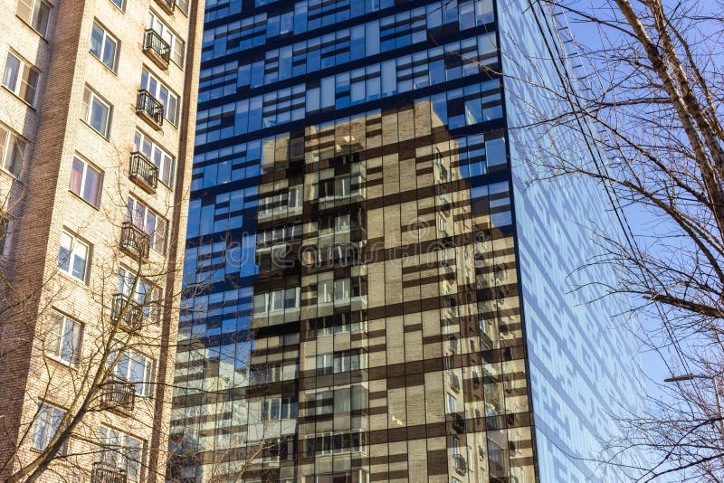 New and Old Building Styles Architecture Differences Stock Image ...