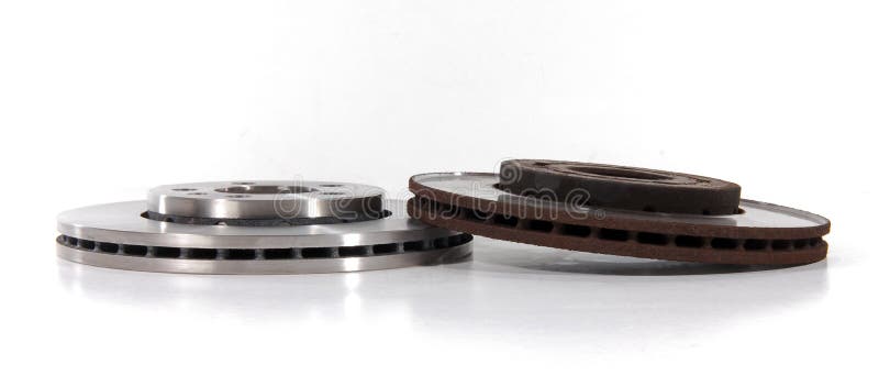 New and Old Disk Brake Rotors Stock Image - Image of genuine, brakes ...