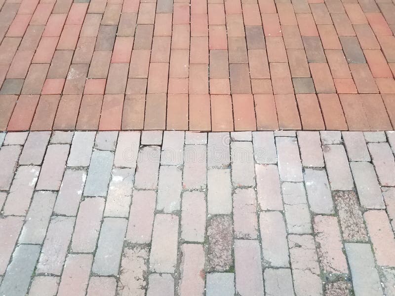 New and Old Red Bricks or Masonry Stock Photo - Image of outdoor ...