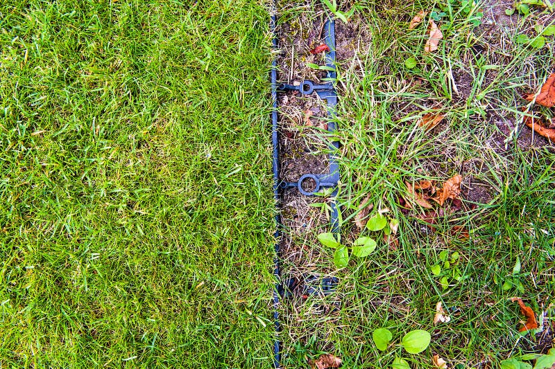 New and old turf stock photo. Image of aged, land, working - 121555878