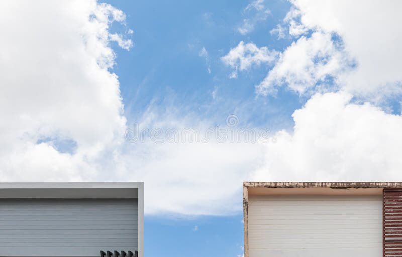 New and Old Views, a Rectangular Concrete Roof Stock Photo - Image of ...