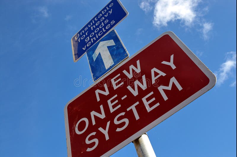 New one-way system stock photo. Image of board, system - 2762498