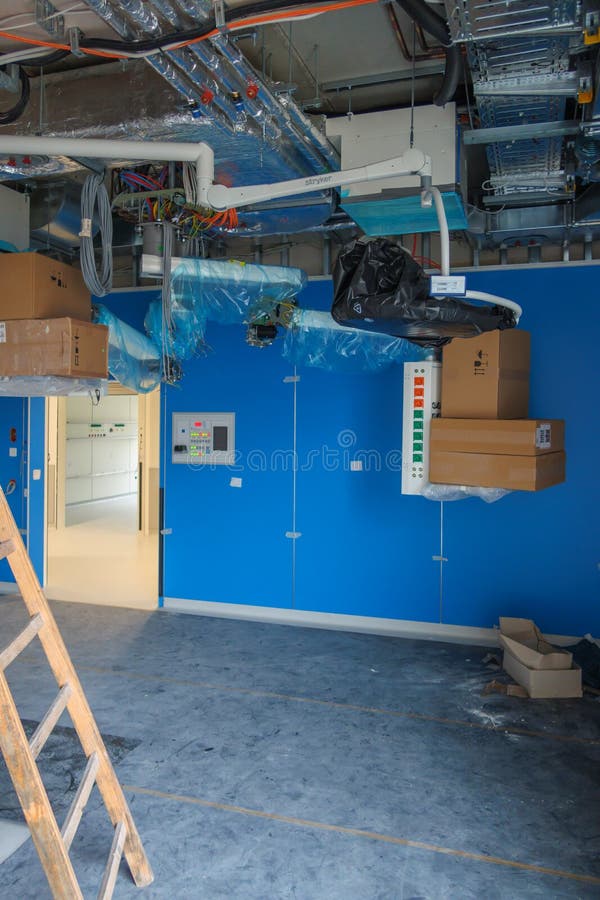 In a New Operating Room Building in a Hospital There is a Lot of ...