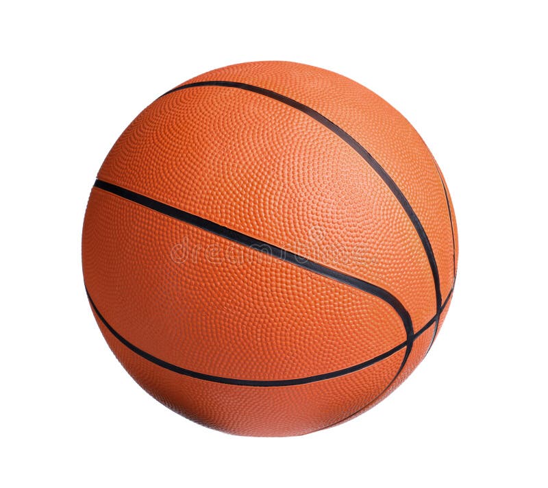 New Orange Basketball Ball Isolated on White Stock Image - Image of ...