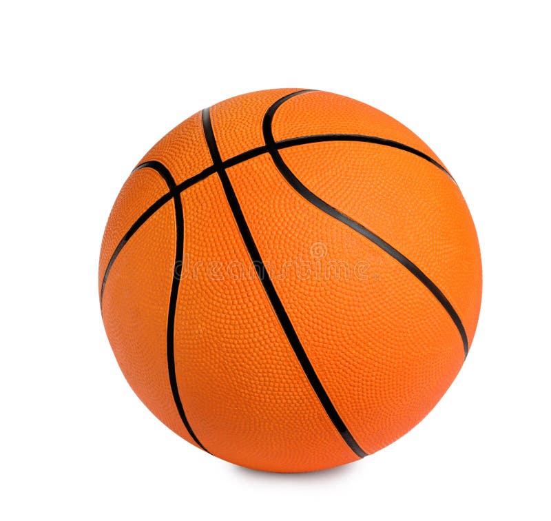 New Orange Basketball Ball Isolated on White Stock Image - Image of ...