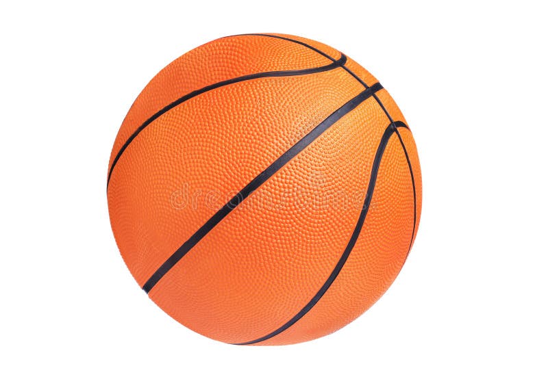 New Orange Basketball Ball Isolated on White Stock Image - Image of ...