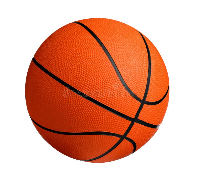 New Orange Basketball Ball Isolated on White Stock Photo - Image of ...