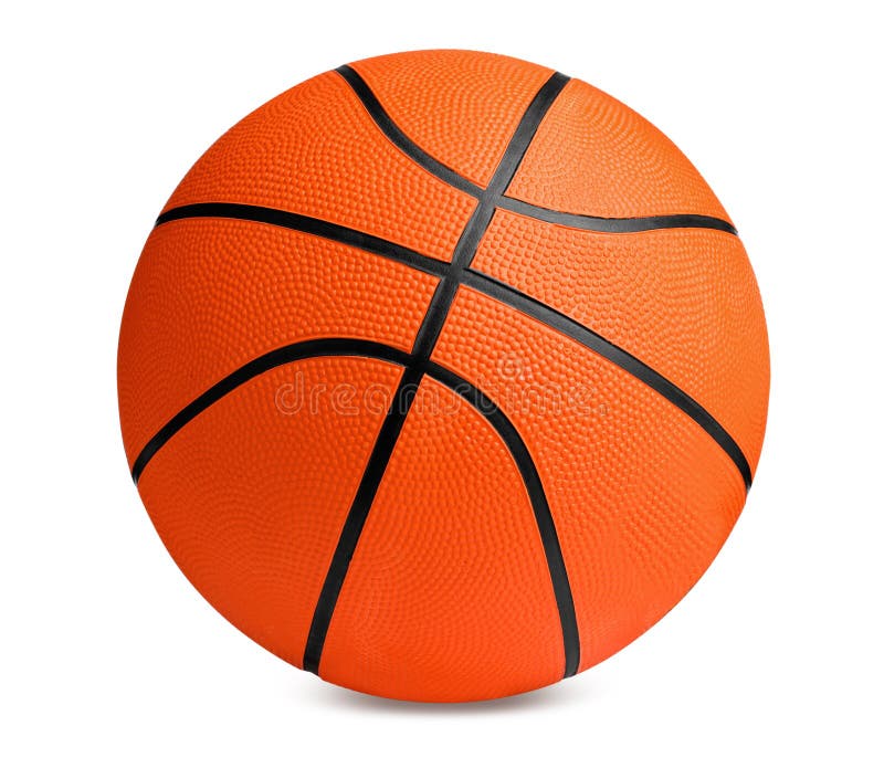 New Orange Basketball Ball Isolated on White Stock Image - Image of ...