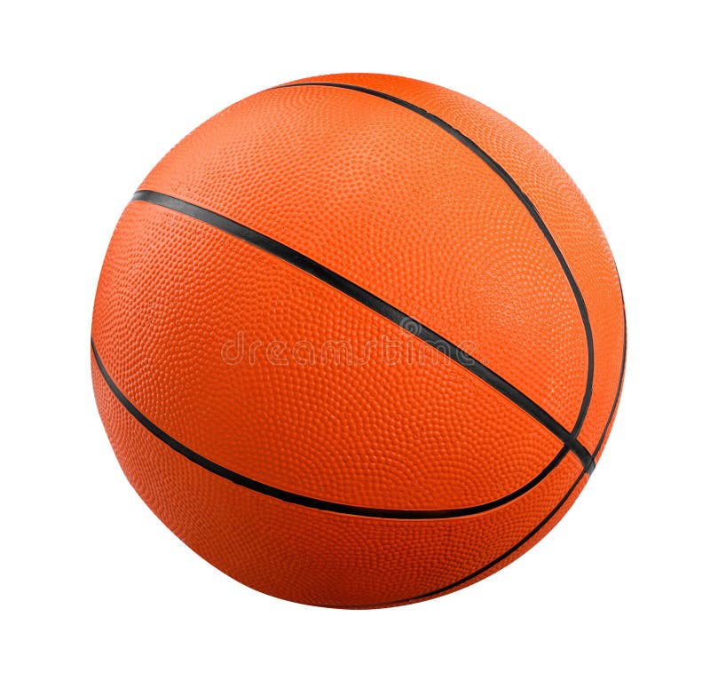New Orange Basketball Ball Isolated on White Stock Image - Image of ...