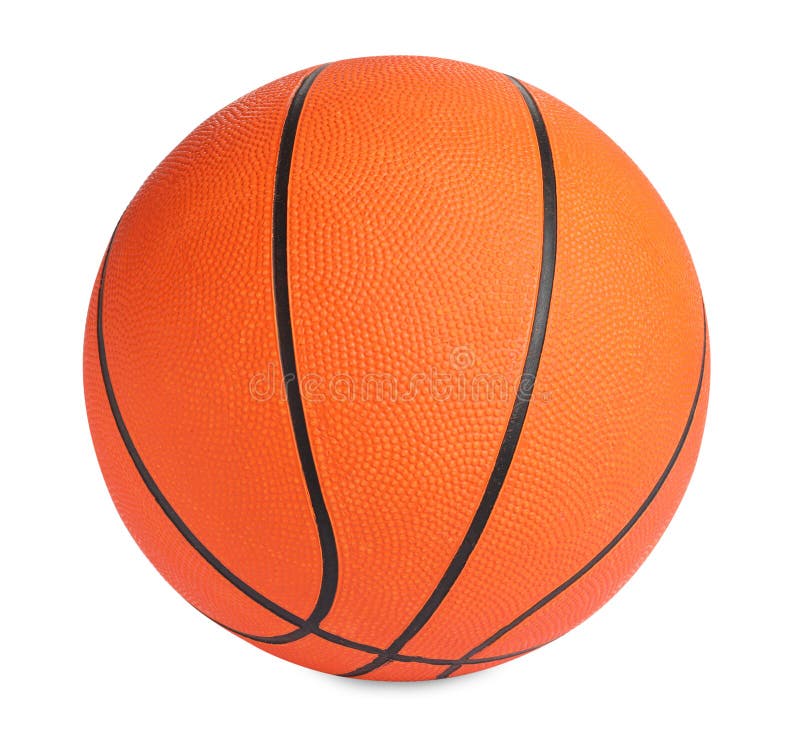 New Orange Basketball Ball Isolated on White Stock Image - Image of ...