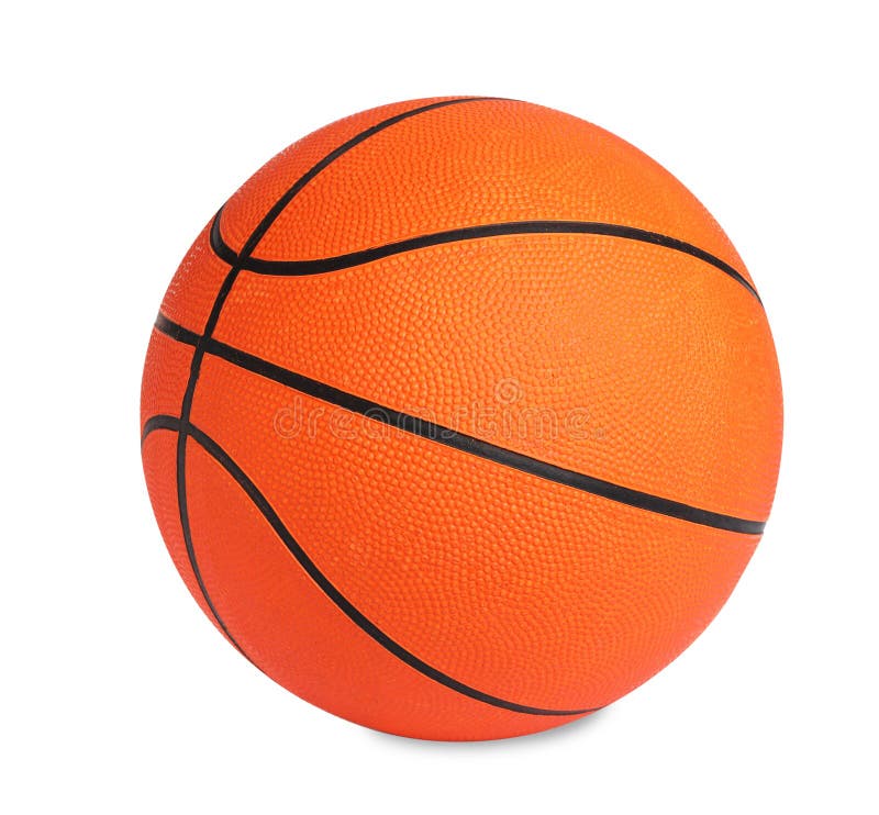 New Orange Basketball Ball Isolated on White Stock Photo - Image of ...