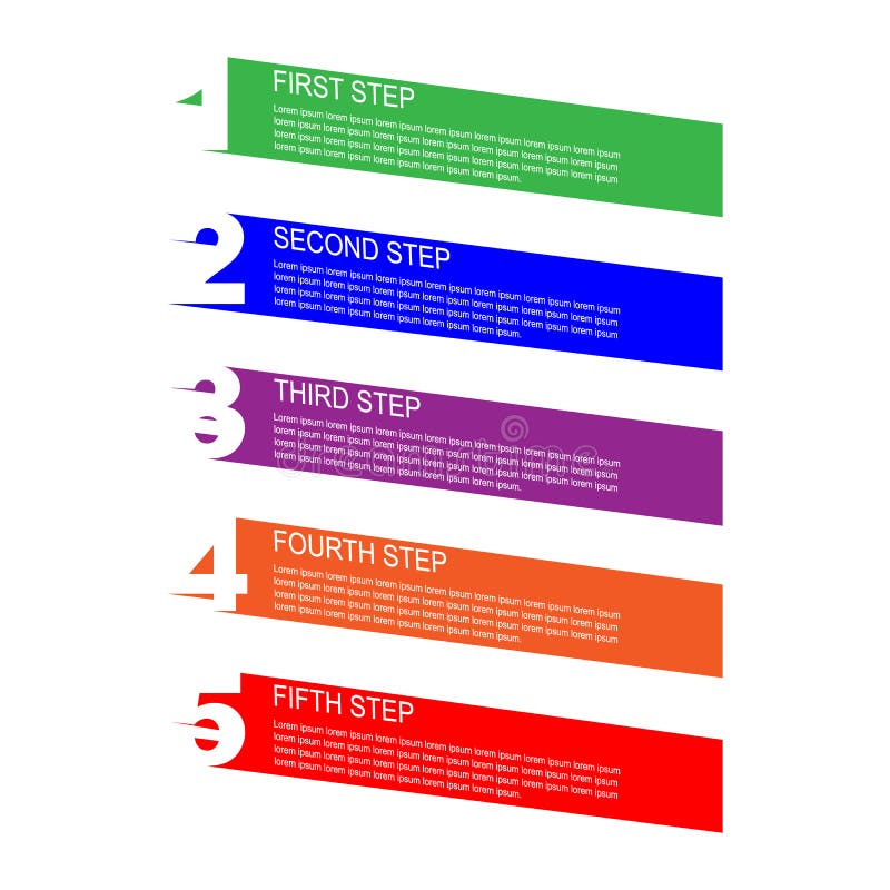 New Original Infographic Template of Five Steps Stock Vector ...