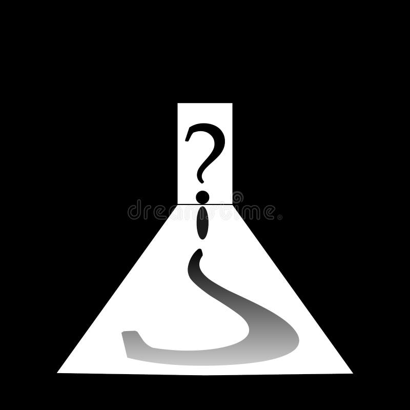 Question mark and shadow stock illustration. Illustration of problem ...