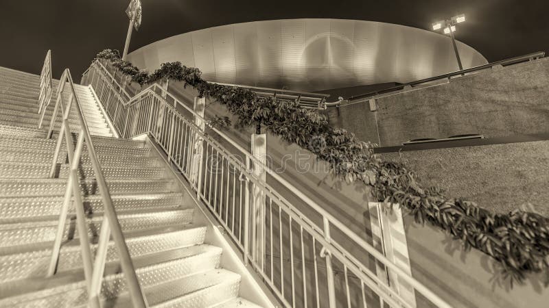 NEW ORLEANS - FEBRUARY 10, 2016: the Superdome Illuminated at Night ...