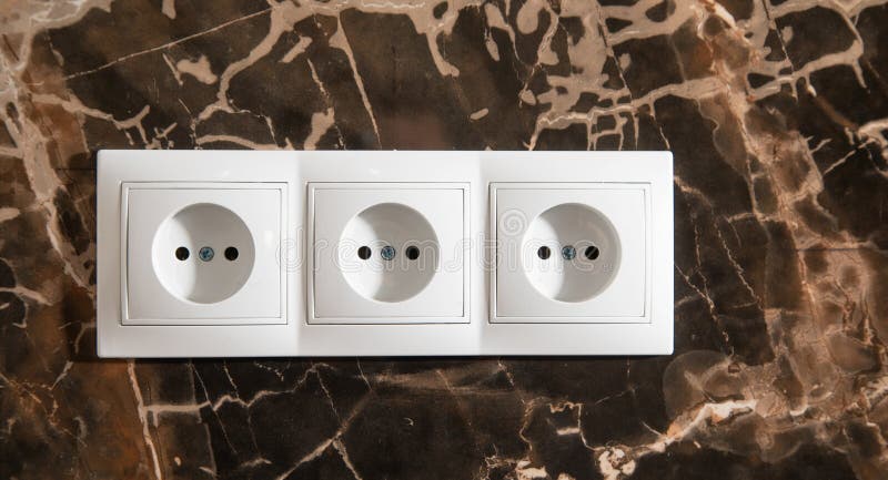 New Outlet Socket in the Kitchen Wall Stock Photo - Image of modern ...