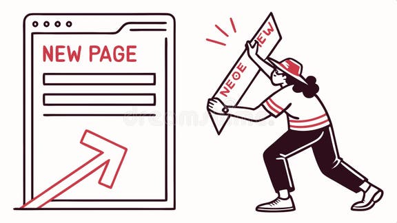 New Page Icon, Document Creation and Blank Page Symbol Vector Design ...