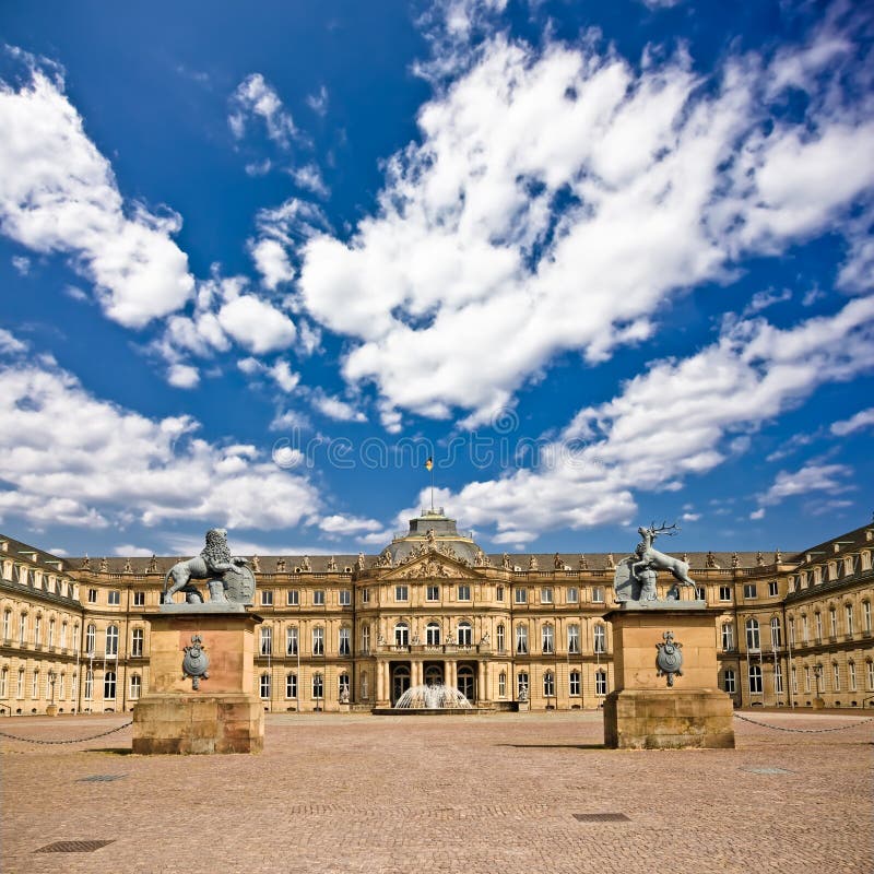 The New Palace, in Stuttgart ,Germany Stock Photo - Image of ...